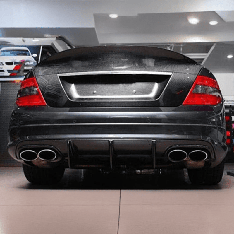 Pre-Facelift Big Fin Style Carbon Fiber Rear Diffuser for Mercedes C63 ...