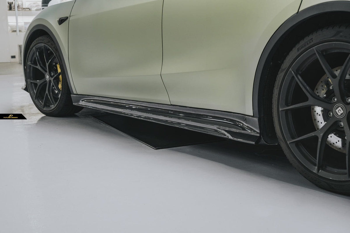 Tesla Model Y Future Design Carbon Fibre Side Skirts