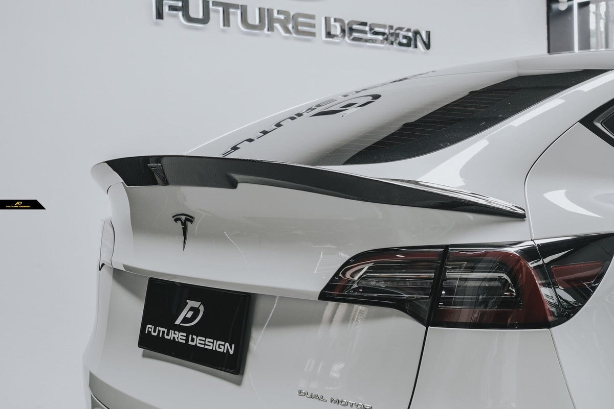 Tesla Model Y Future Design V2 Carbon Rear Trunk Spoiler