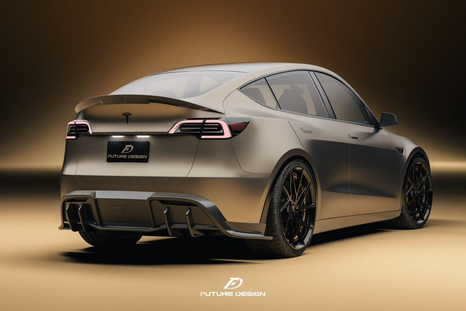 Tesla Model Y Future Design V2 Carbon Rear Trunk Spoiler